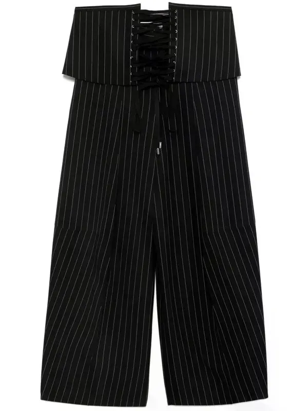 JEAN PAUL GAULTIER Pinstriped Trousers - Black