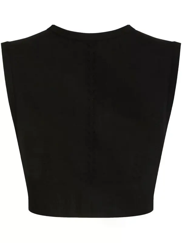 Dolce & Gabbana Ribbed Sleeveless Crop Top