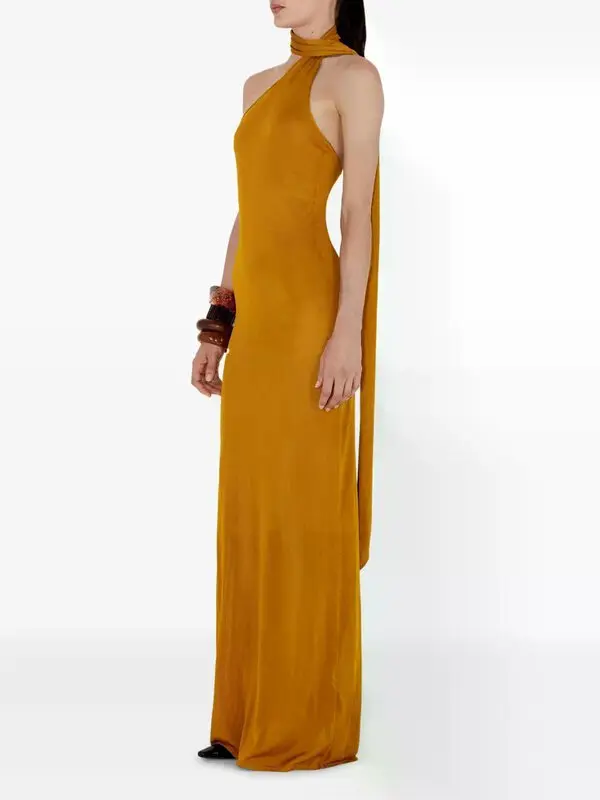 Galvan Mirage Halterneck Dress - Orange
