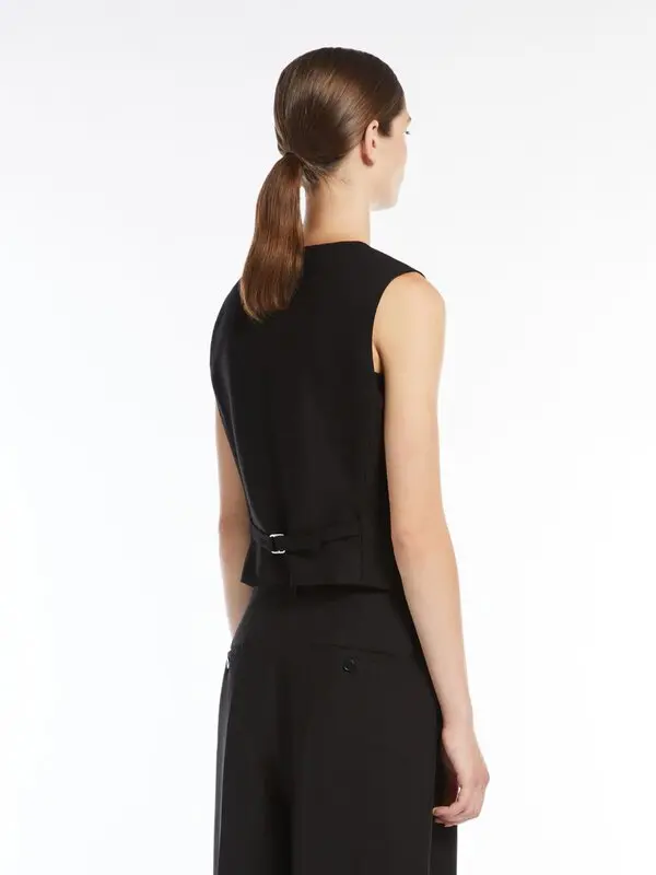 Max Mara Viscose And Linen Canvas Waistcoat