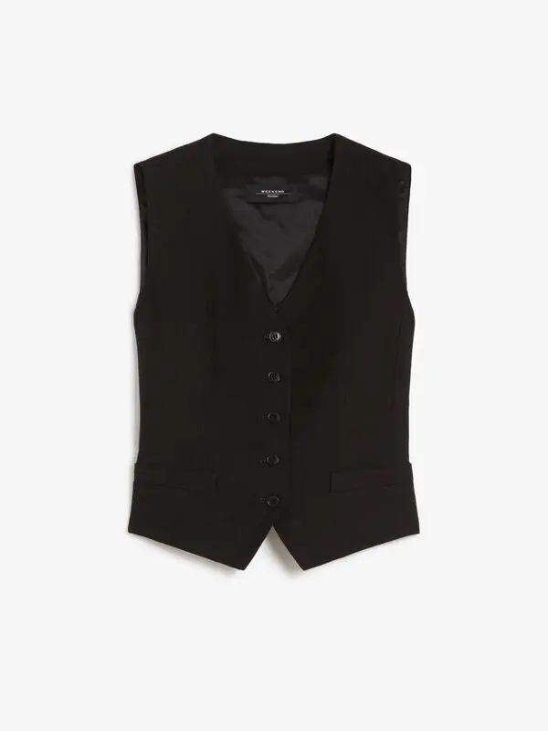 Max Mara Viscose And Linen Canvas Waistcoat