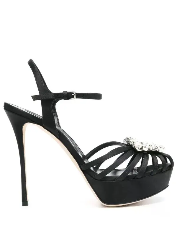SERGIO ROSSI 120mm Crystal-detailing Sandals