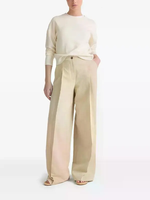 YVES SALOMON Pressed-crease Trousers - Neutrals