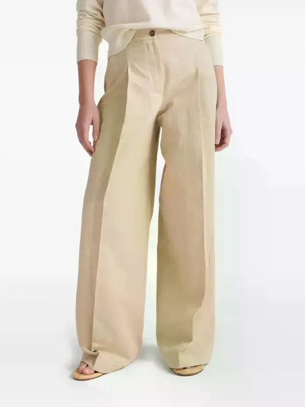 YVES SALOMON Pressed-crease Trousers - Neutrals