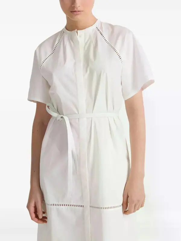 YVES SALOMON Belted Midi Dress - White