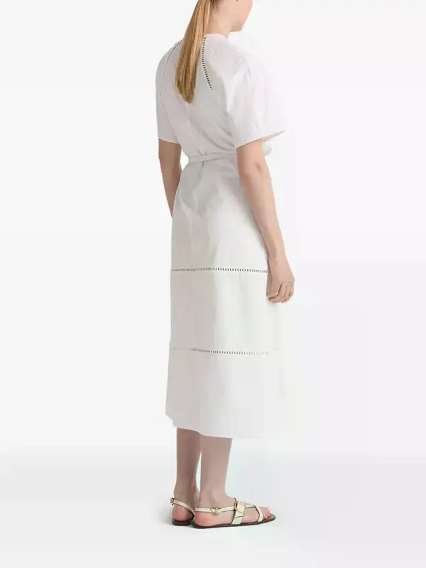 YVES SALOMON Belted Midi Dress - White