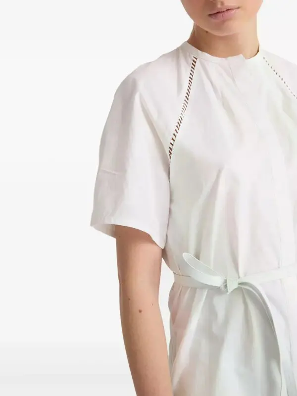 YVES SALOMON Belted Midi Dress - White