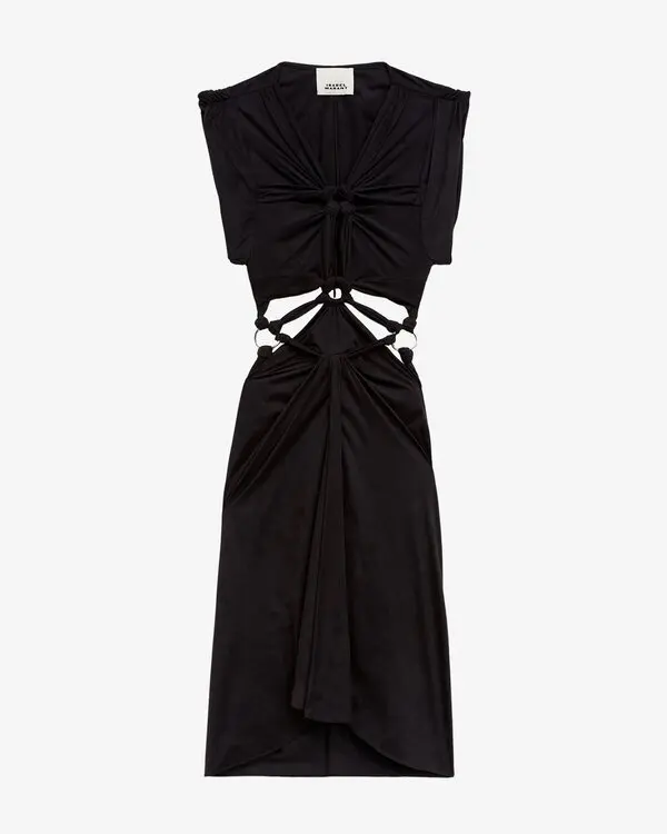 Isabel Marant Étoile Sirena Draped Faux Suede Midi Dress