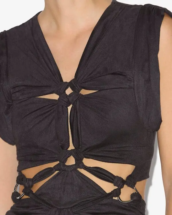 Isabel Marant Étoile Sirena Draped Faux Suede Midi Dress