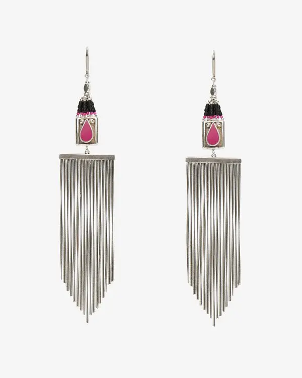 Isabel Marant Jaya Pendant Earrings - Black/silver