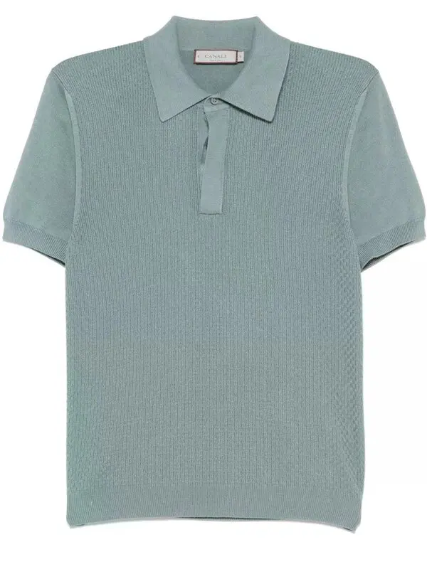 Canali Textured Polo Shirt