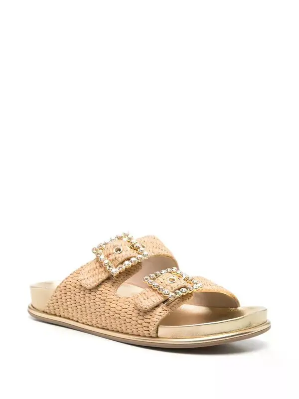 LE SILLA Raffia Sandals - Neutrals