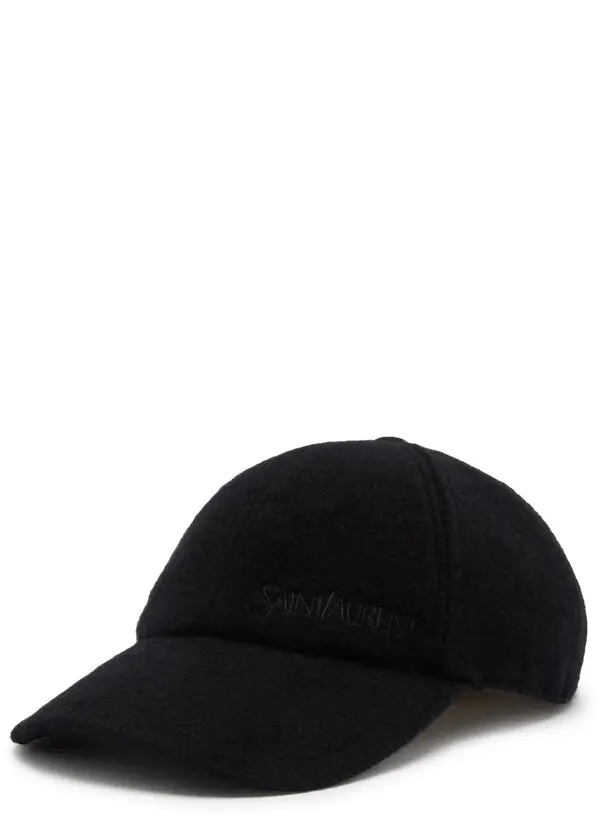 Saint Laurent Logo-embroidered Cashmere Cap