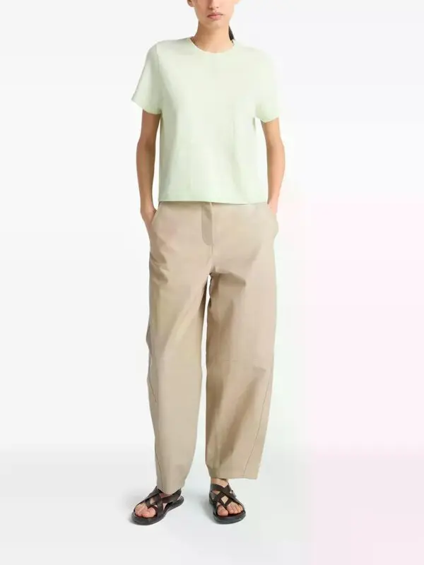 YVES SALOMON Leather Trousers - Neutrals