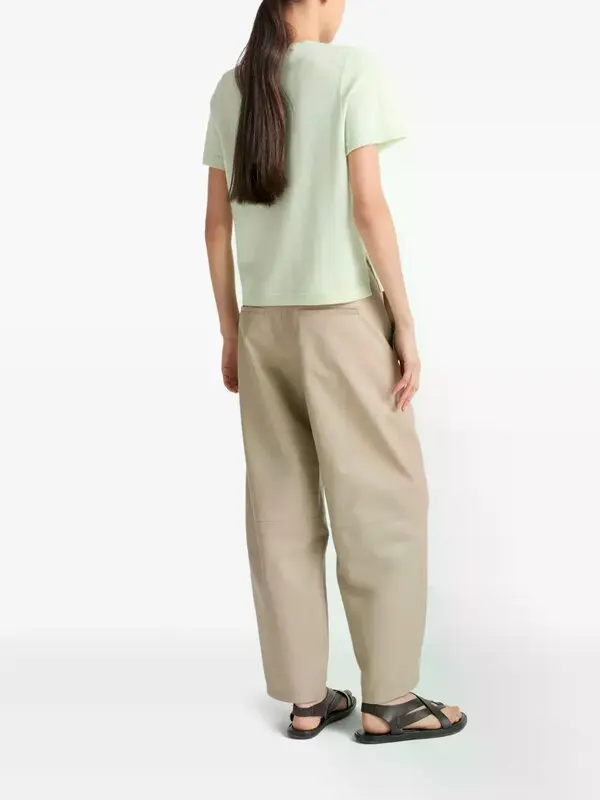 YVES SALOMON Leather Trousers - Neutrals