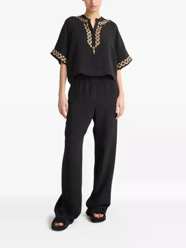 YVES SALOMON Silk Trousers