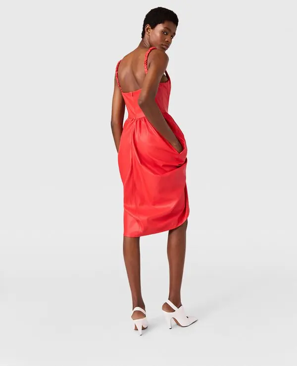 Stella McCartney Bustier Ruched Mini Dress - Red