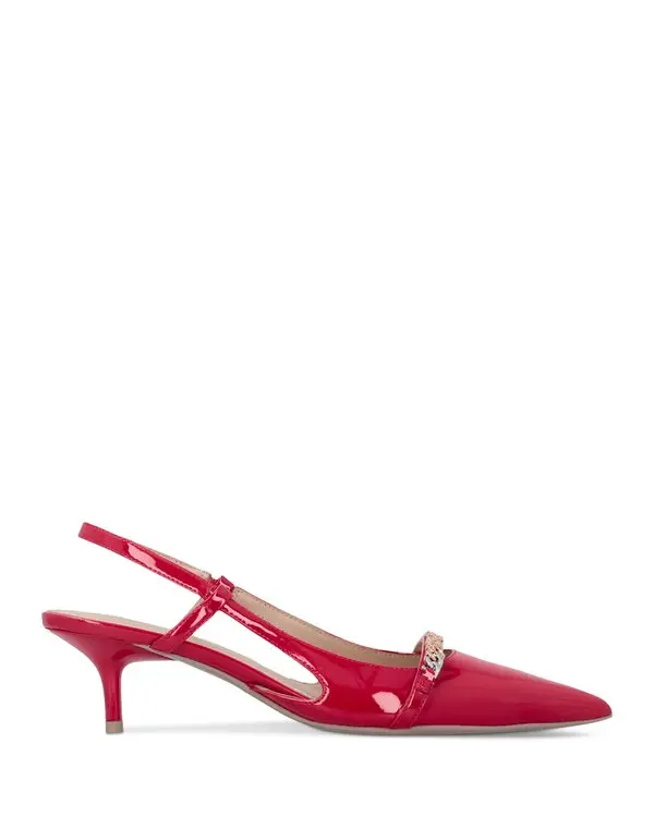 Pinko Gloria Slingback Pumps - Red