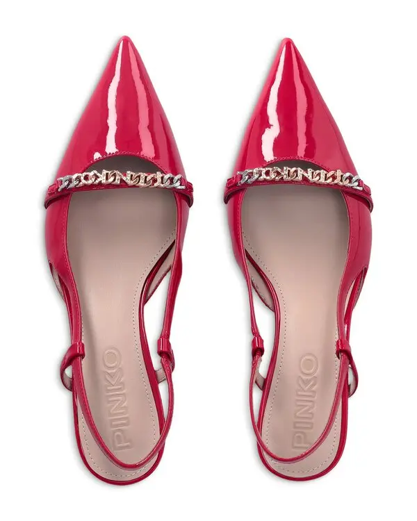 Pinko Gloria Slingback Pumps - Red