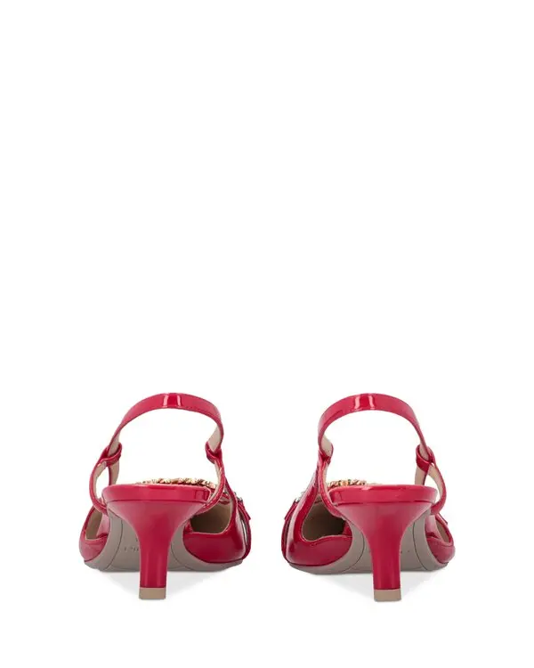 Pinko Gloria Slingback Pumps - Red