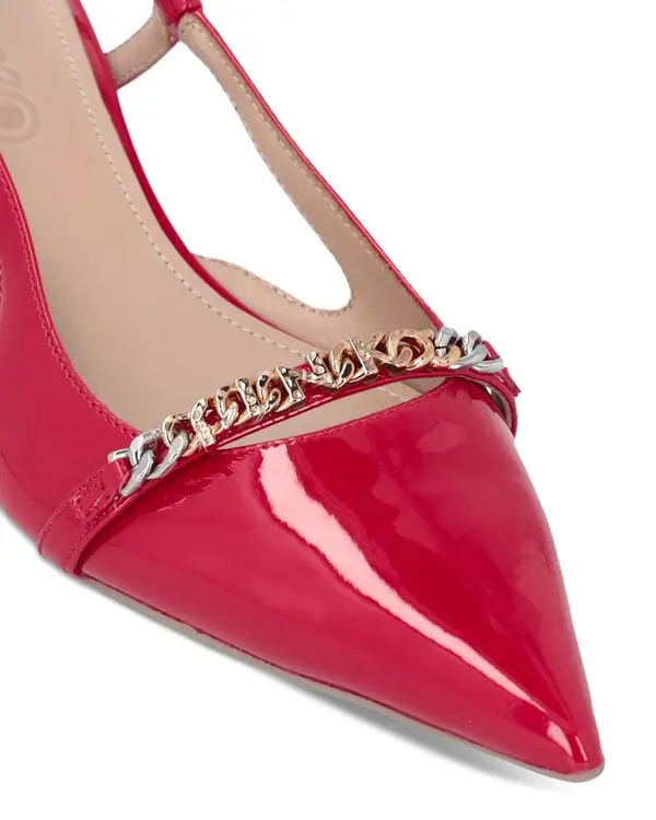 Pinko Gloria Slingback Pumps - Red