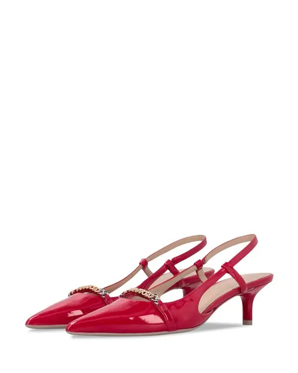 Pinko Gloria Slingback Pumps - Red