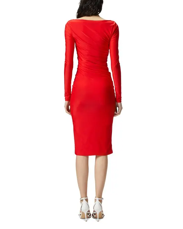 Pinko Long Sleeve Pencil Midi Dress