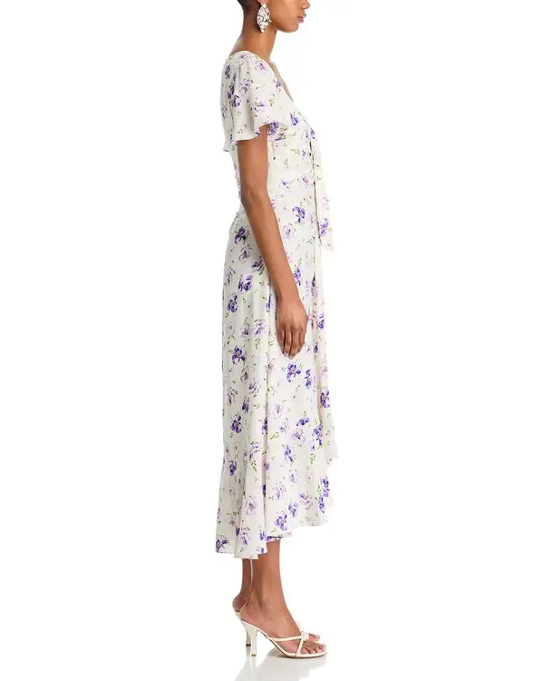 Cinq À Sept Tossed Poppies Isha Dress - Ivory Multi