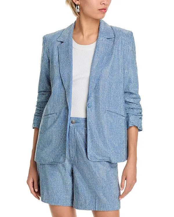 Cinq À Sept Chambray Rhinestone Blazer