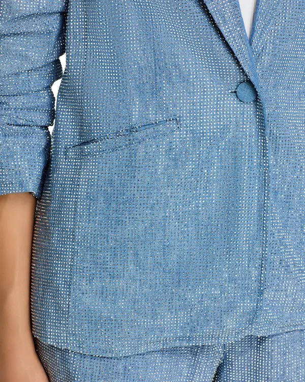 Cinq À Sept Chambray Rhinestone Blazer