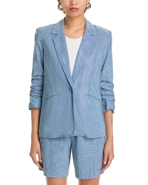 Cinq À Sept Chambray Rhinestone Blazer