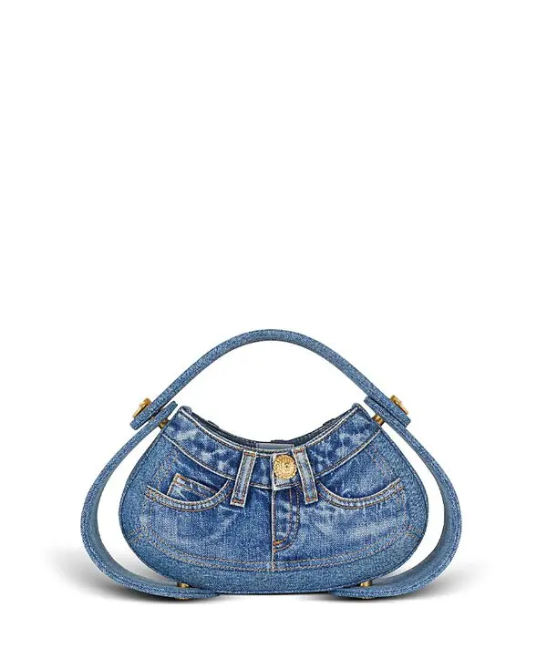 Balmain Medium Denim Jolie Madame Bag - Blue