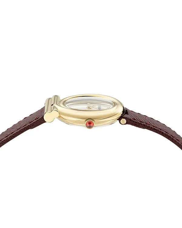 FERRAGAMO Gancini Twisted 28mm Watch - White/brown