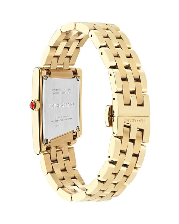 FERRAGAMO Asymetrique Diamond Watch, 22mm X 36mm - Gold