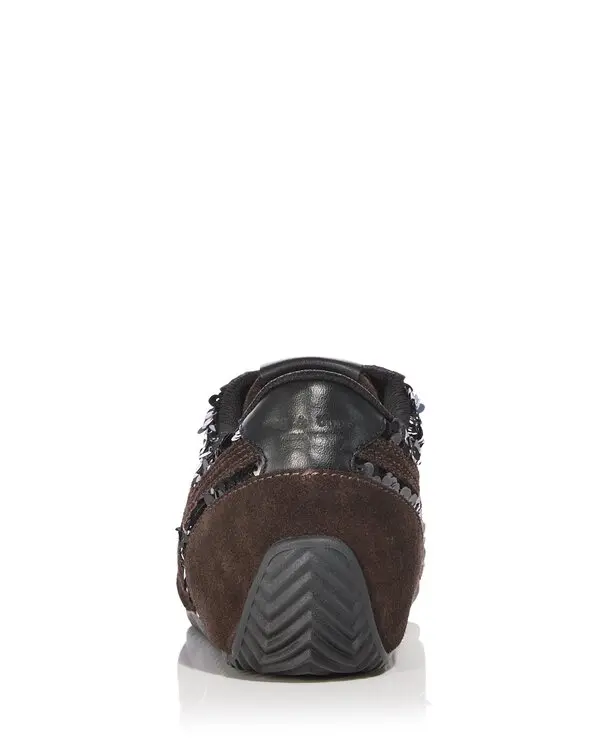 Rag & Bone Retro Runner Slim Ultra Sneakers - Dark Chocolate Sequin