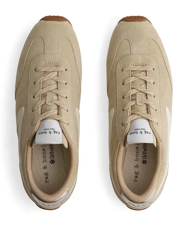 Rag & Bone Retro Runner Slim Ultra Sneakers - Macadamia Suede