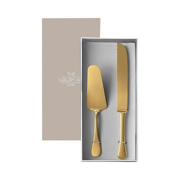 MEPRA Brescia 2 Piece Cake Set - Ice Gold
