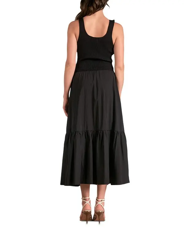 Elan Mixed Media Tank Maxi Dress