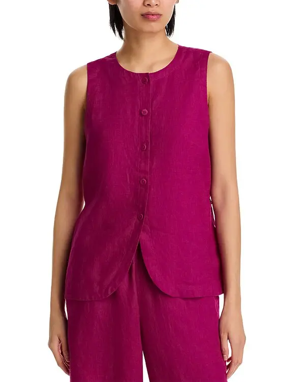 Eileen Fisher Linen Long Vest