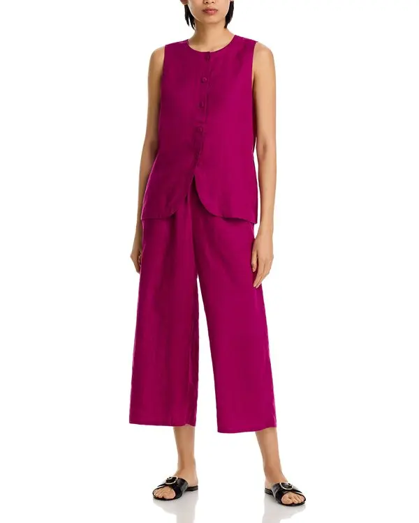 Eileen Fisher Linen Long Vest