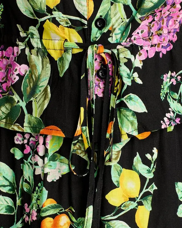 Aqua Fruit Button Front Tank Top