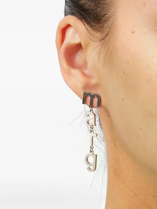 MAISON MARGIELA Letter Logo Drop Earrings
