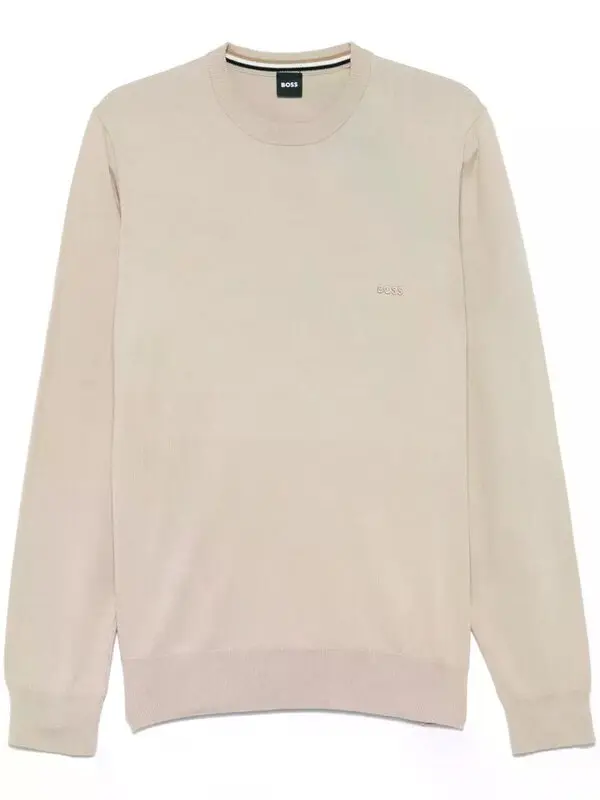 BOSS Cotton Crew Neck Sweater