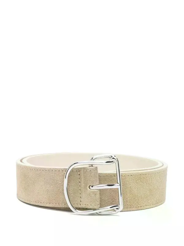TOTEME Swirl Suede Belt - Neutrals