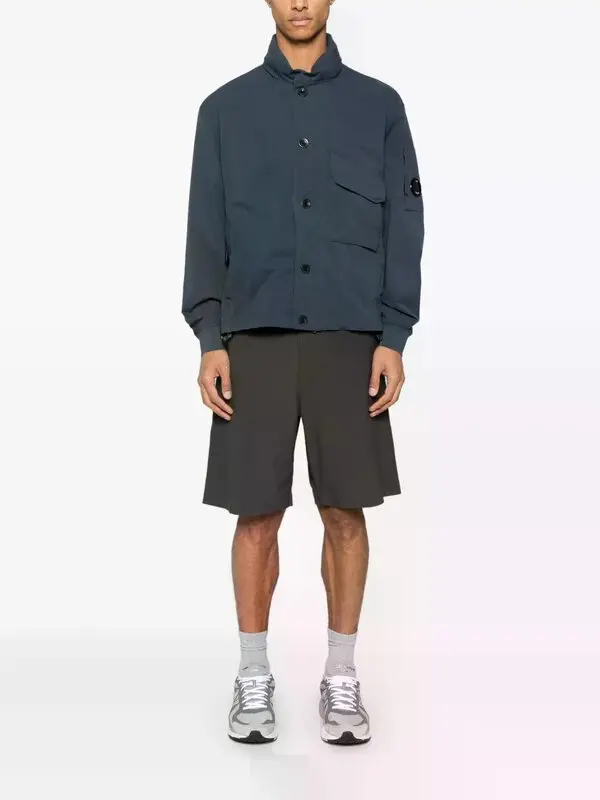 C.P. COMPANY Buttoned Hooded Jacket - Blue