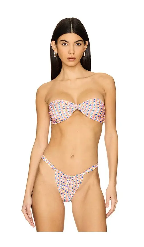 KULANI KINIS Twist Bandeau Bikini Top - Astro Pop