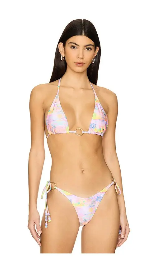 KULANI KINIS Ring Halter Bikini Top - Sunset Universe