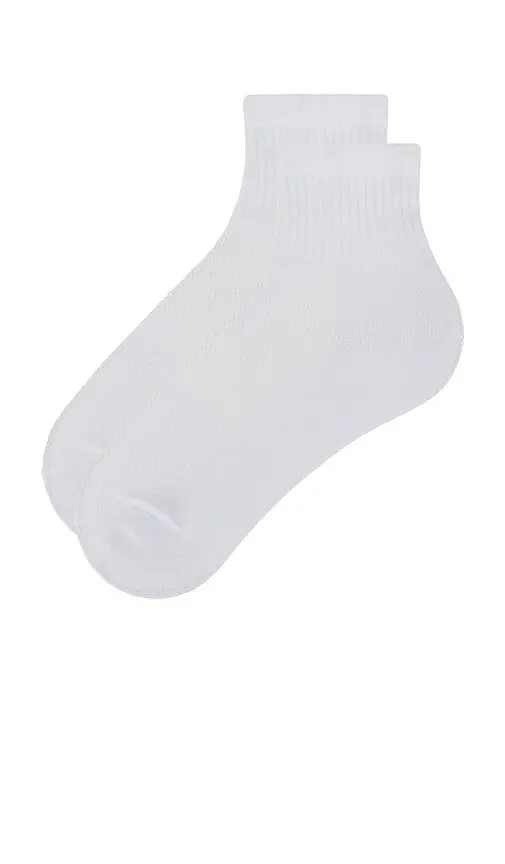 STEMS 3 Pack Everyday Ankle Socks - White