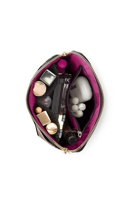 KUSSHI Everyday Makeup Bag - Zebra & Fuchsia