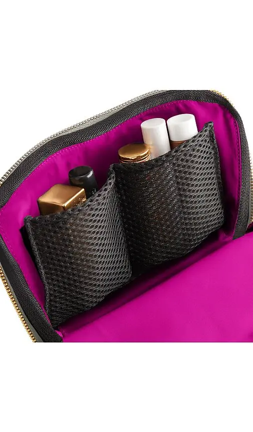 KUSSHI Everyday Makeup Bag - Zebra & Fuchsia
